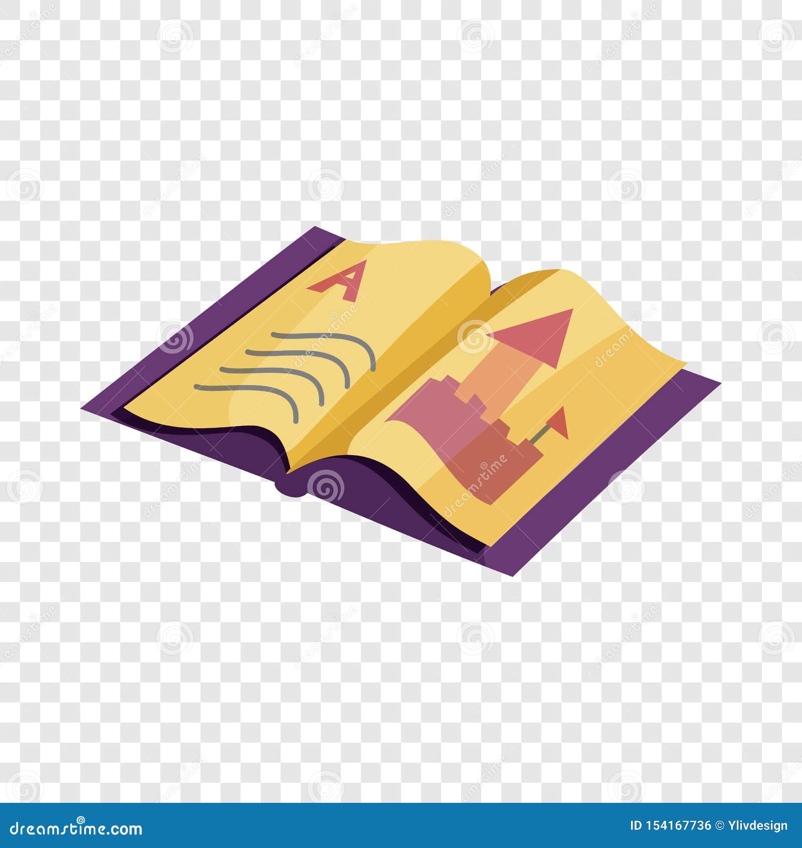 ABC Book Icon, Cartoon Style Stock Vector - Illustration of language ...