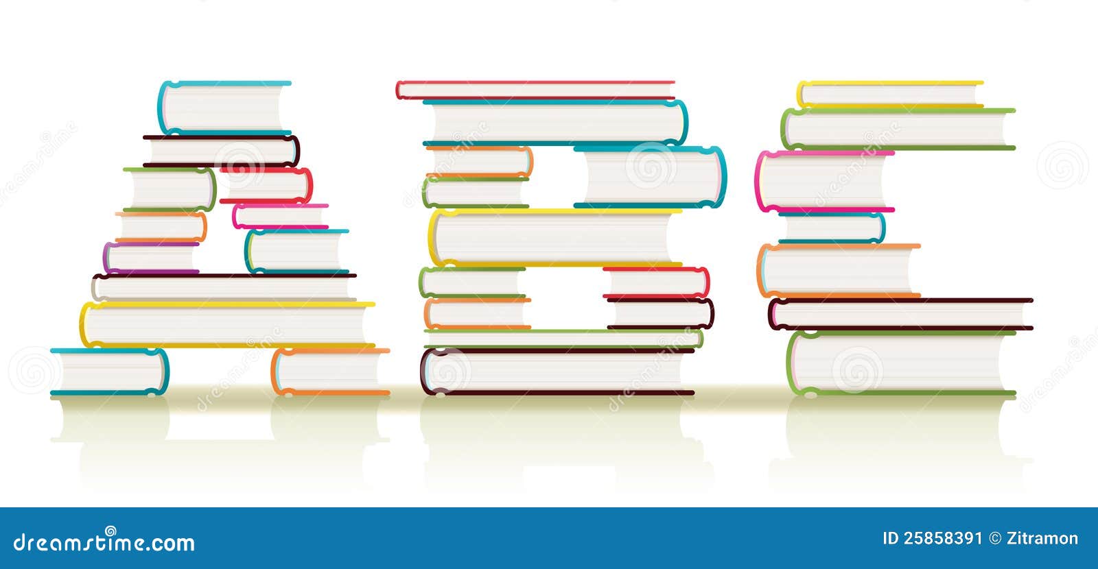 ABC Books stock vector. Illustration of concept, elementary - 25858391