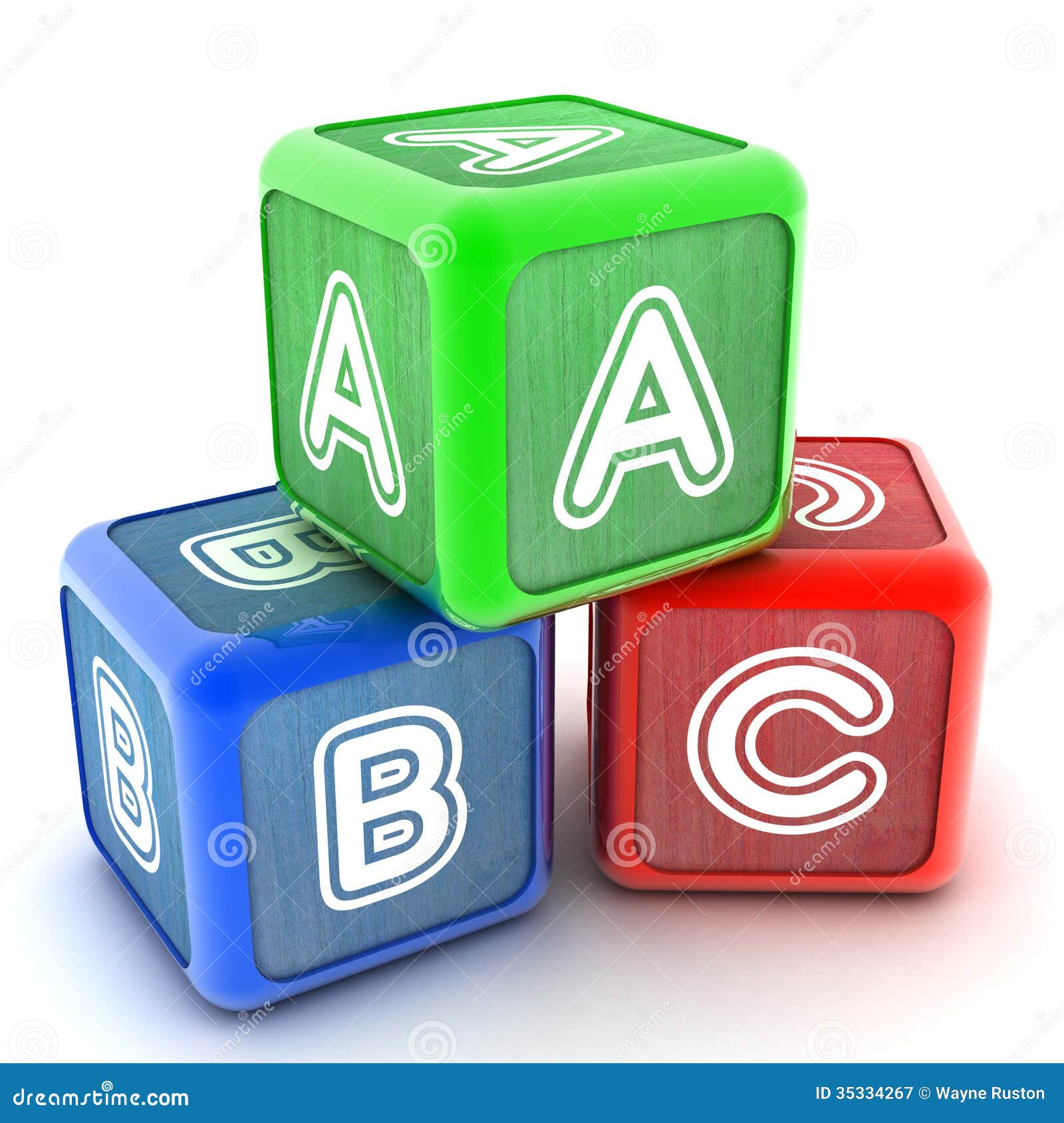 ABC Building Blocks stock illustration. Illustration of brick - 35334267