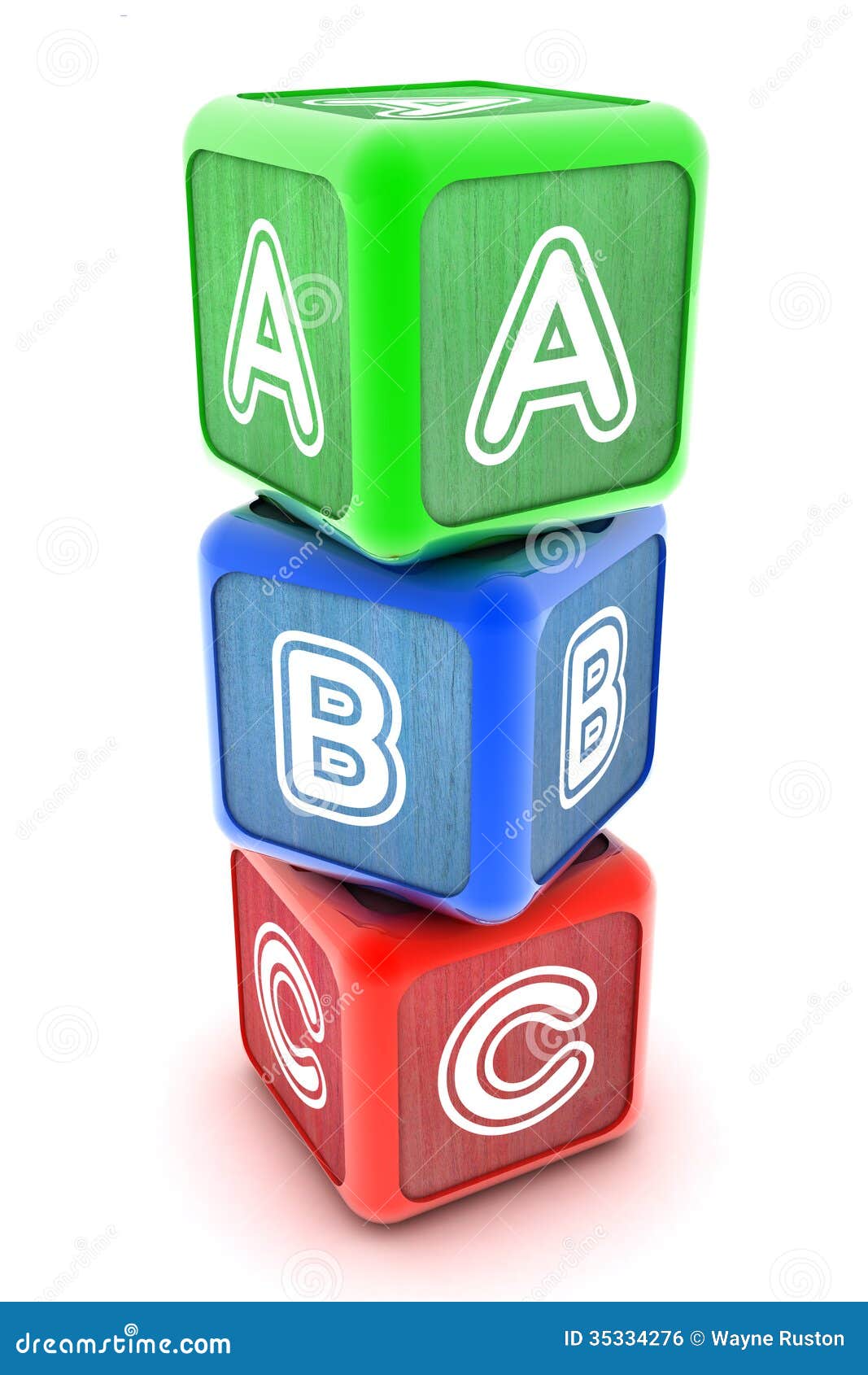ABC Building Blocks stock illustration. Illustration of learning - 35334276