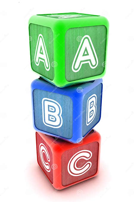 ABC Building Blocks stock illustration. Illustration of learning - 35334276