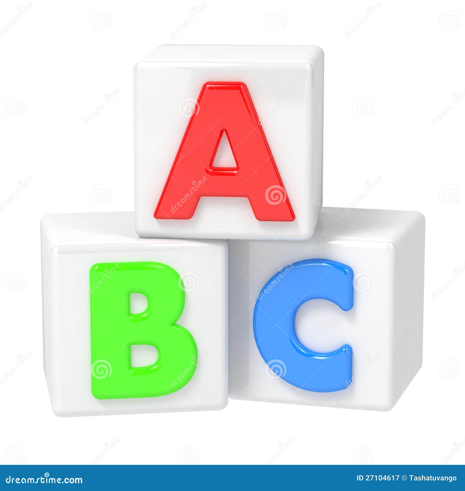 ABC Building Blocks on White Background. Stock Image - Image of group ...