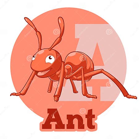 ABC Cartoon Ant stock vector. Illustration of activity - 90015324