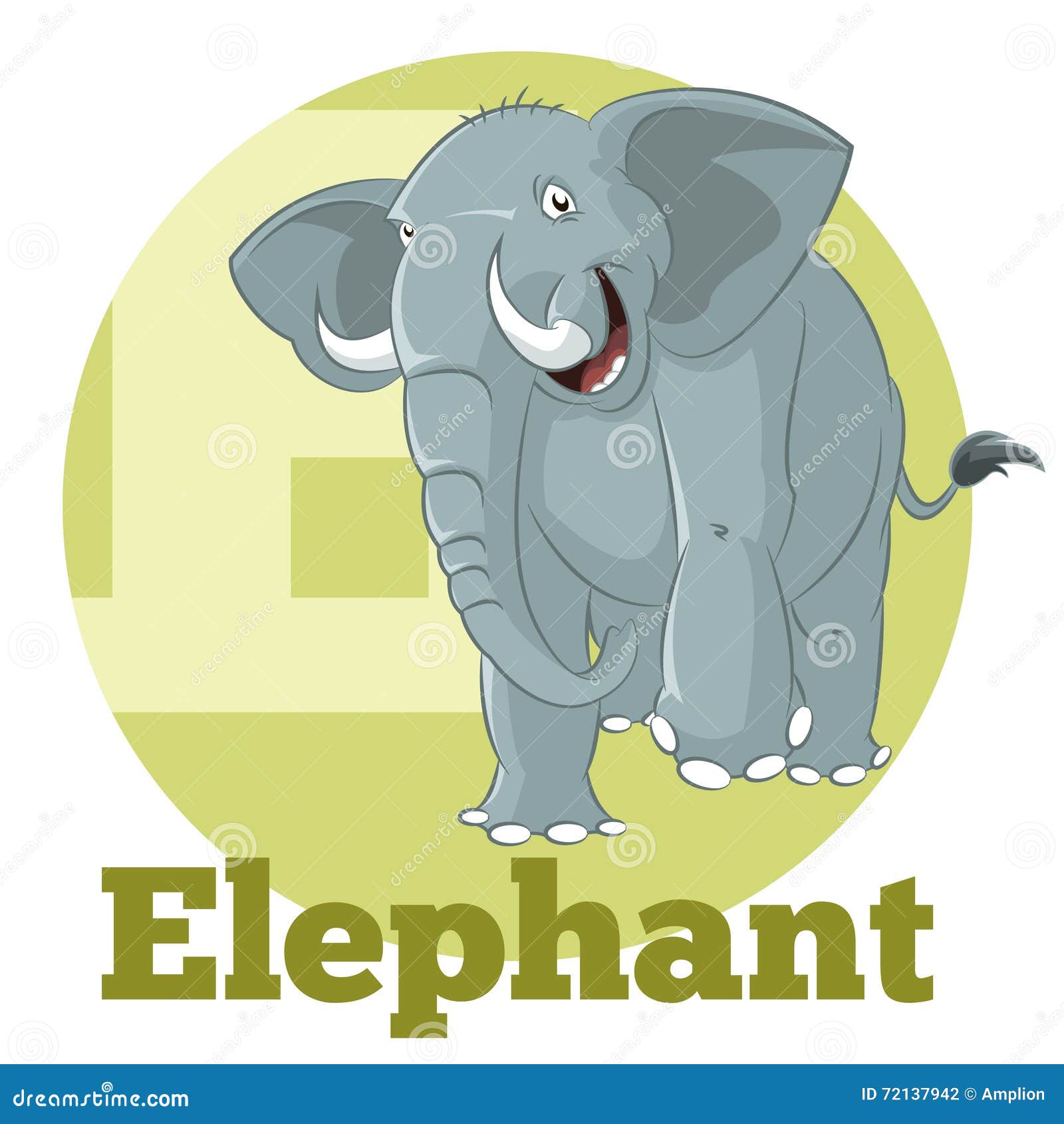 ABC Cartoon Elephant3 stock vector. Illustration of africa - 72137942