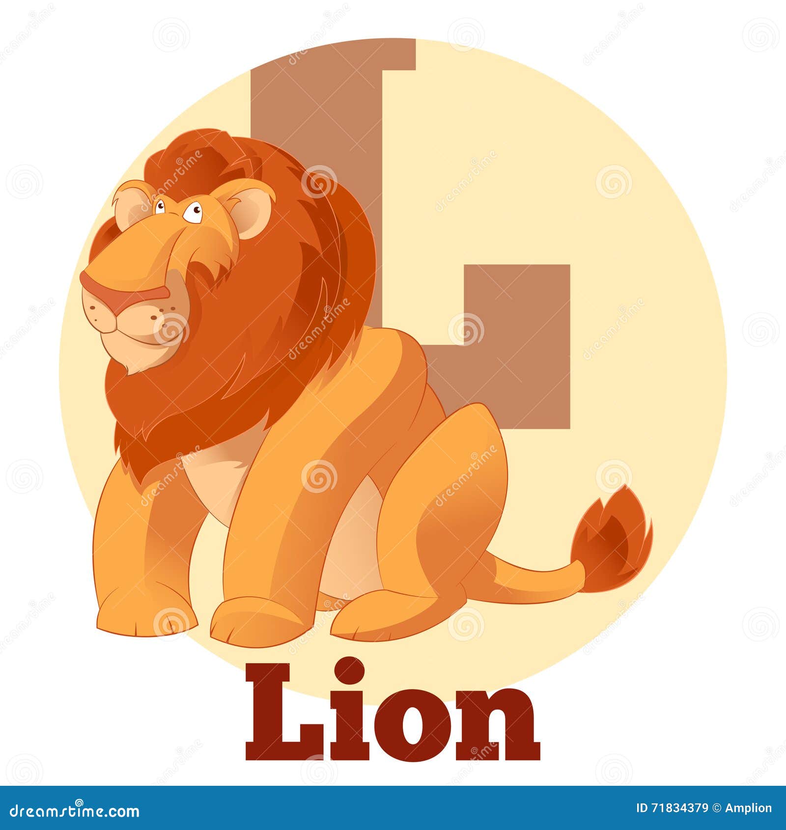 ABC Cartoon Lion stock vector. Illustration of nursery - 71834379