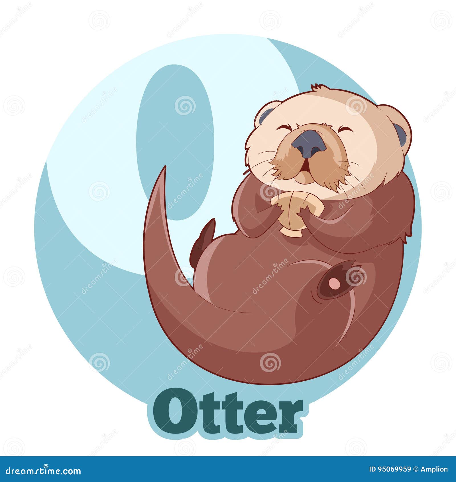 Cartoon Otter Character. Emoticon Stickers | CartoonDealer.com #76106211