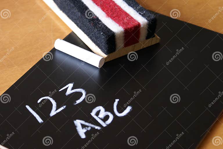123 ABC on a Chalkboard stock image. Image of teach, board - 59107765