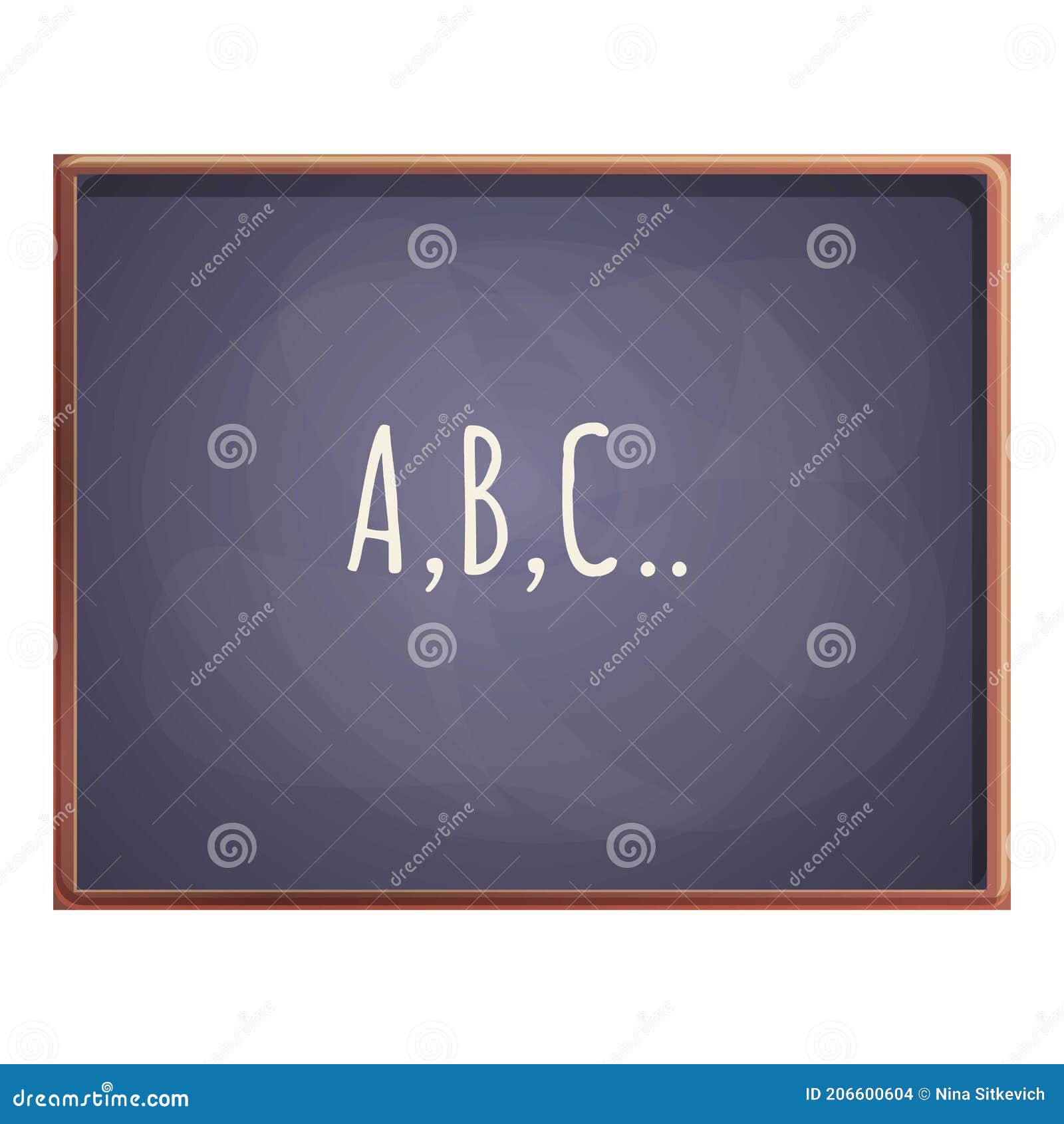 Abc Chalkboard Icon, Cartoon Style Stock Illustration - Illustration of ...