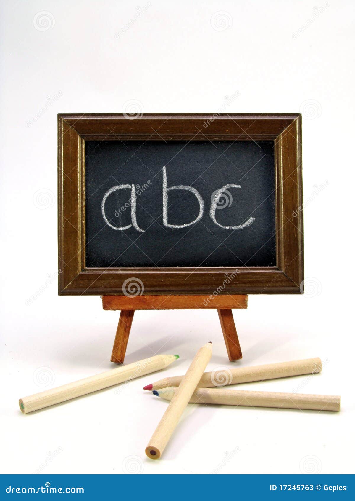 ABC on Chalkboard & Pencils Stock Image - Image of educational ...