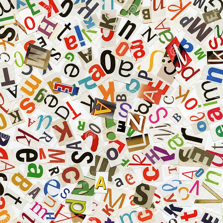 ABC collage stock image. Image of copy, handmade, newsprint - 17724447