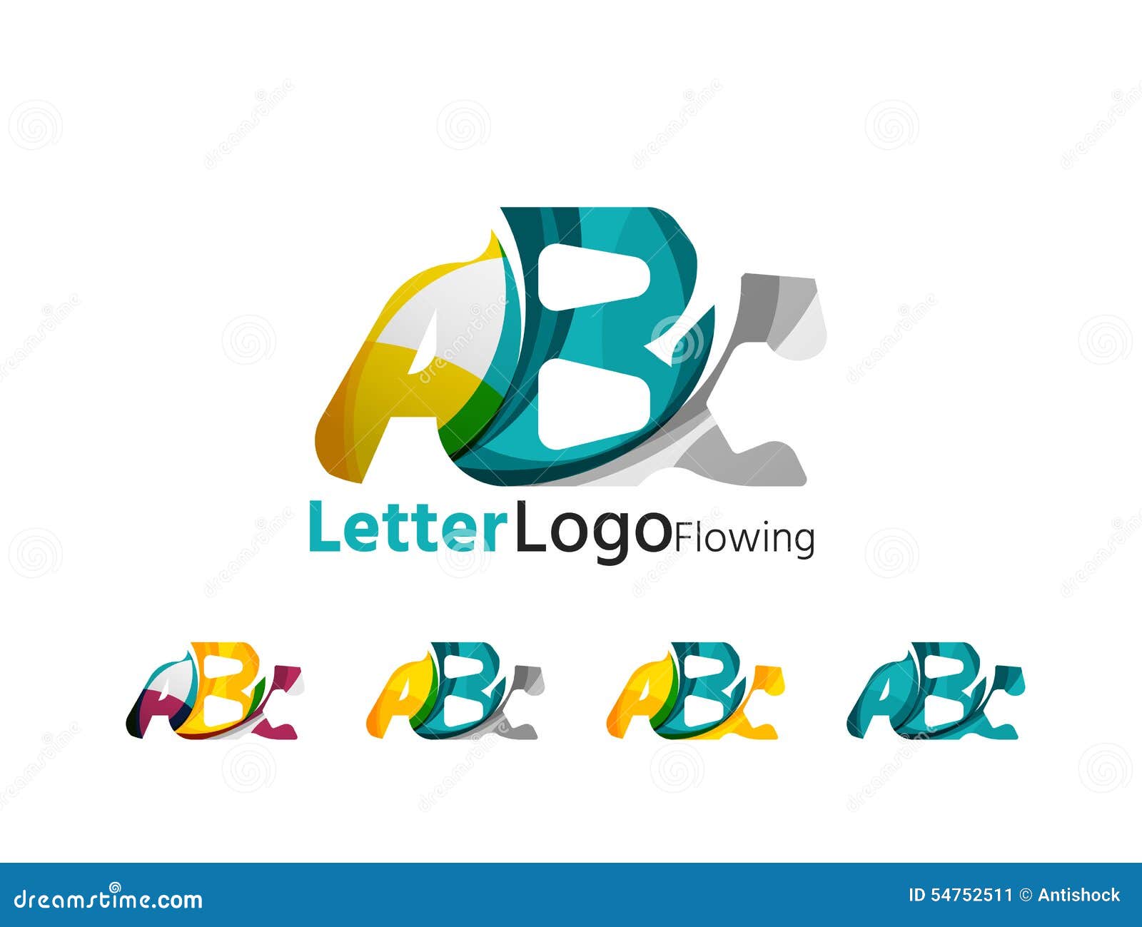 Abc Company Logo Set. Vector Illustration Stock Vector - Illustration ...