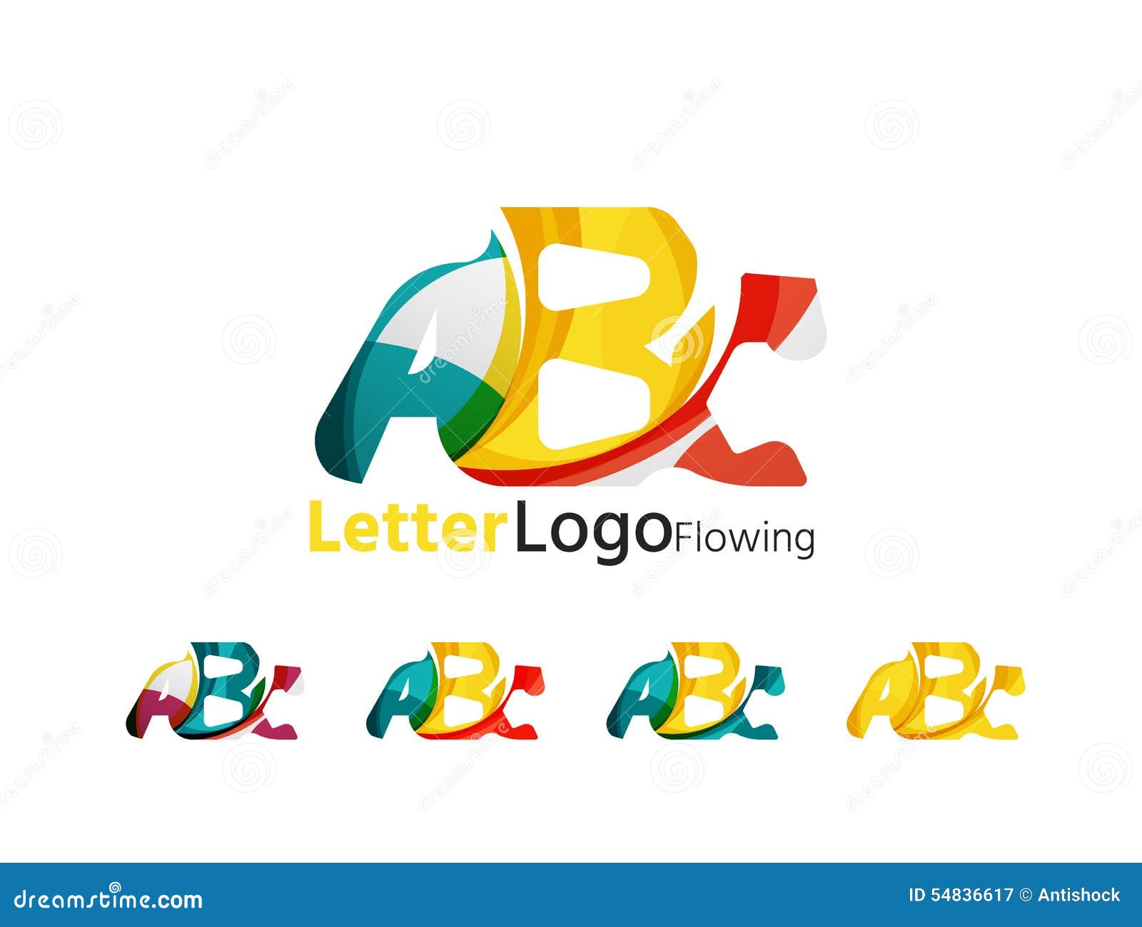 Abc Company Logo Set. Vector Illustration Stock Vector - Illustration ...