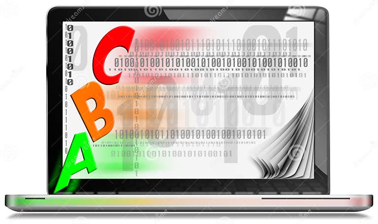 ABC Computer stock illustration. Illustration of screen - 25121940