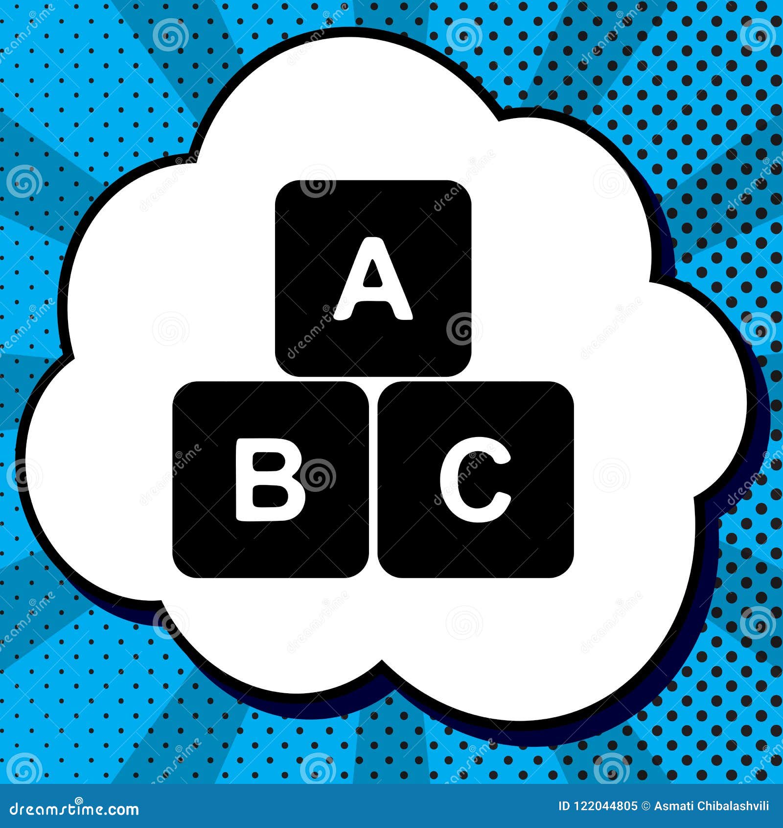ABC Cube Sign Illustration. Vector Stock Vector - Illustration of mark ...
