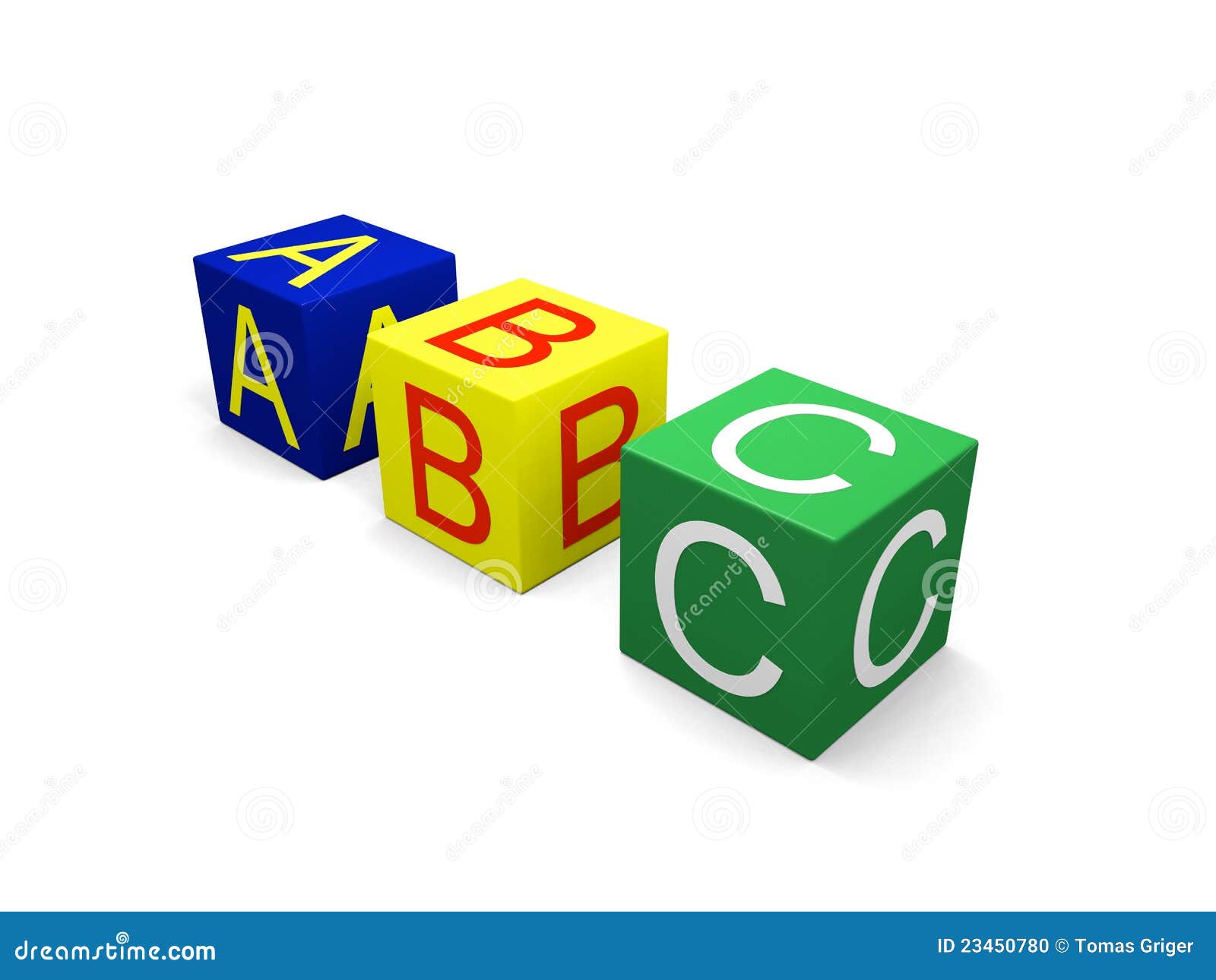 Abc on cubes stock illustration. Illustration of colorful - 23450780