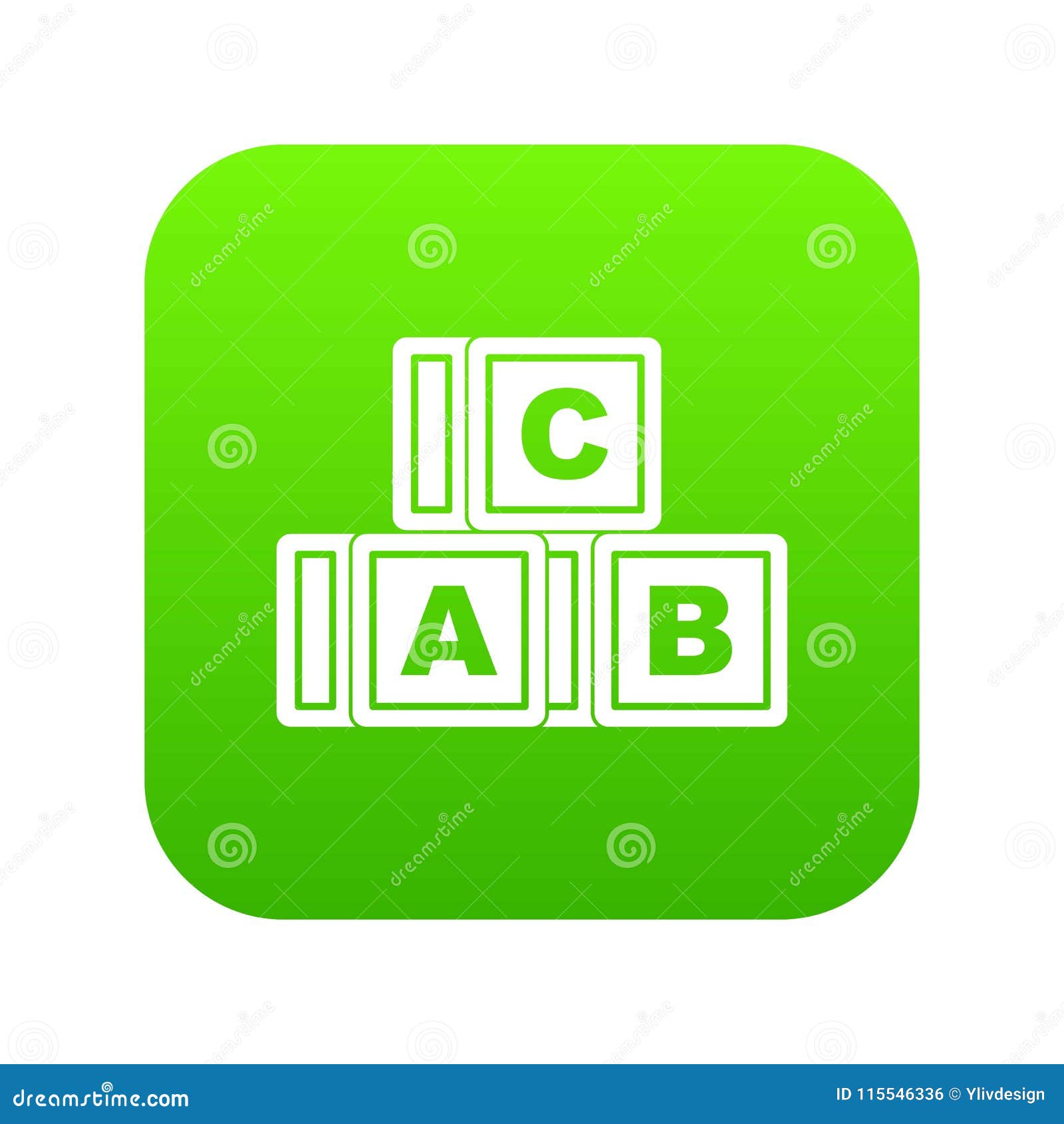 ABC Cubes Icon Digital Green Stock Vector - Illustration of reading ... ABC Cubes Icon Digital Green Stock Vector - Illustration of reading ...