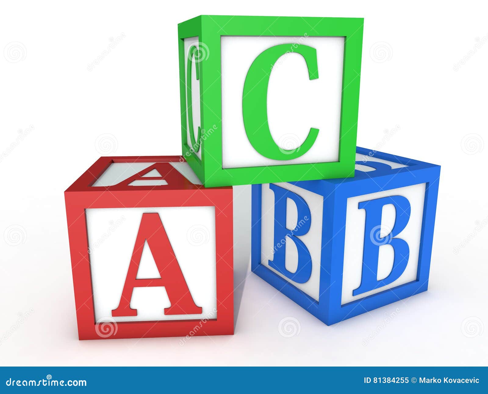 ABC Cubes stock illustration. Illustration of education - 81384255