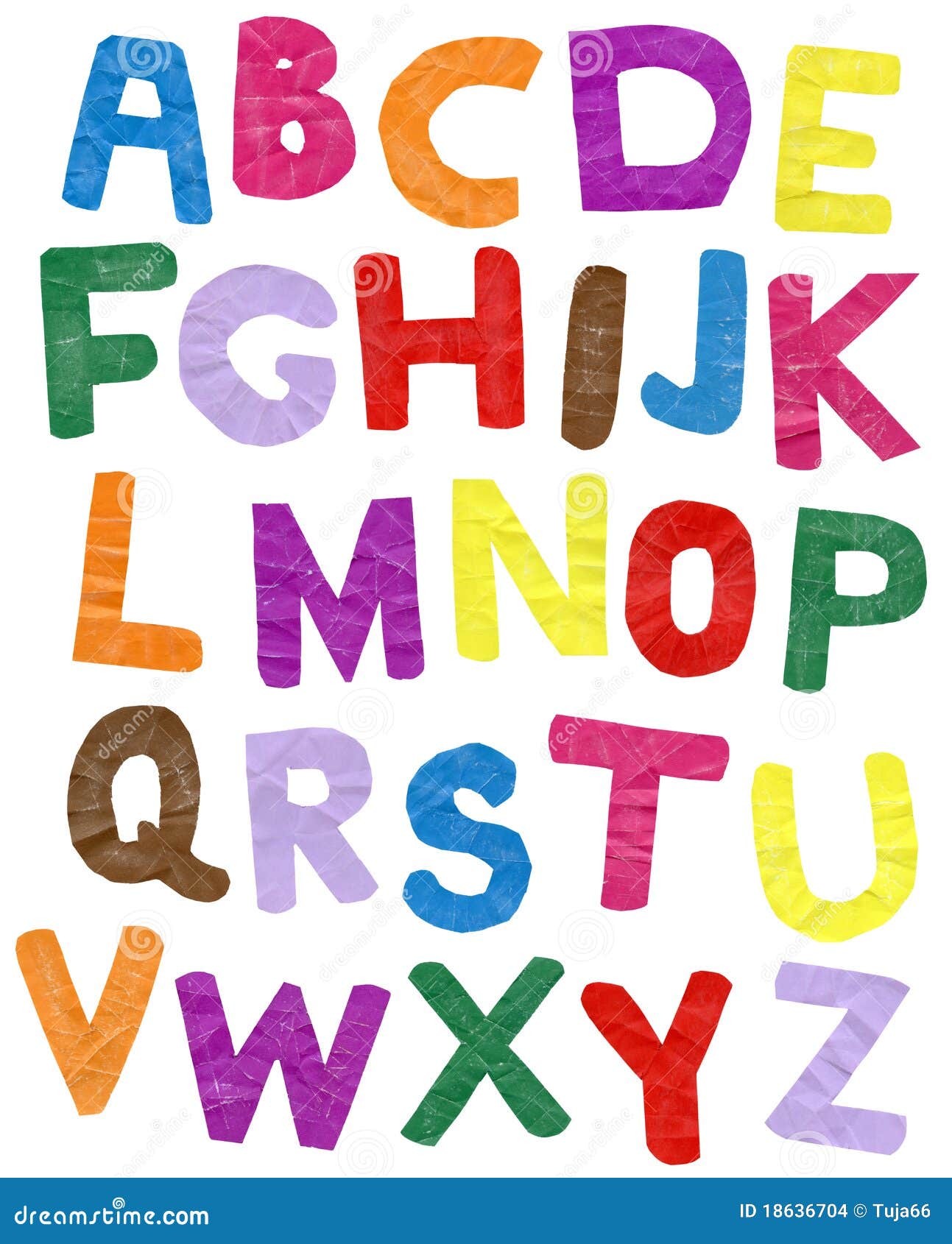 ABC de papel del color stock de ilustración. Ilustración de arte - 18636704