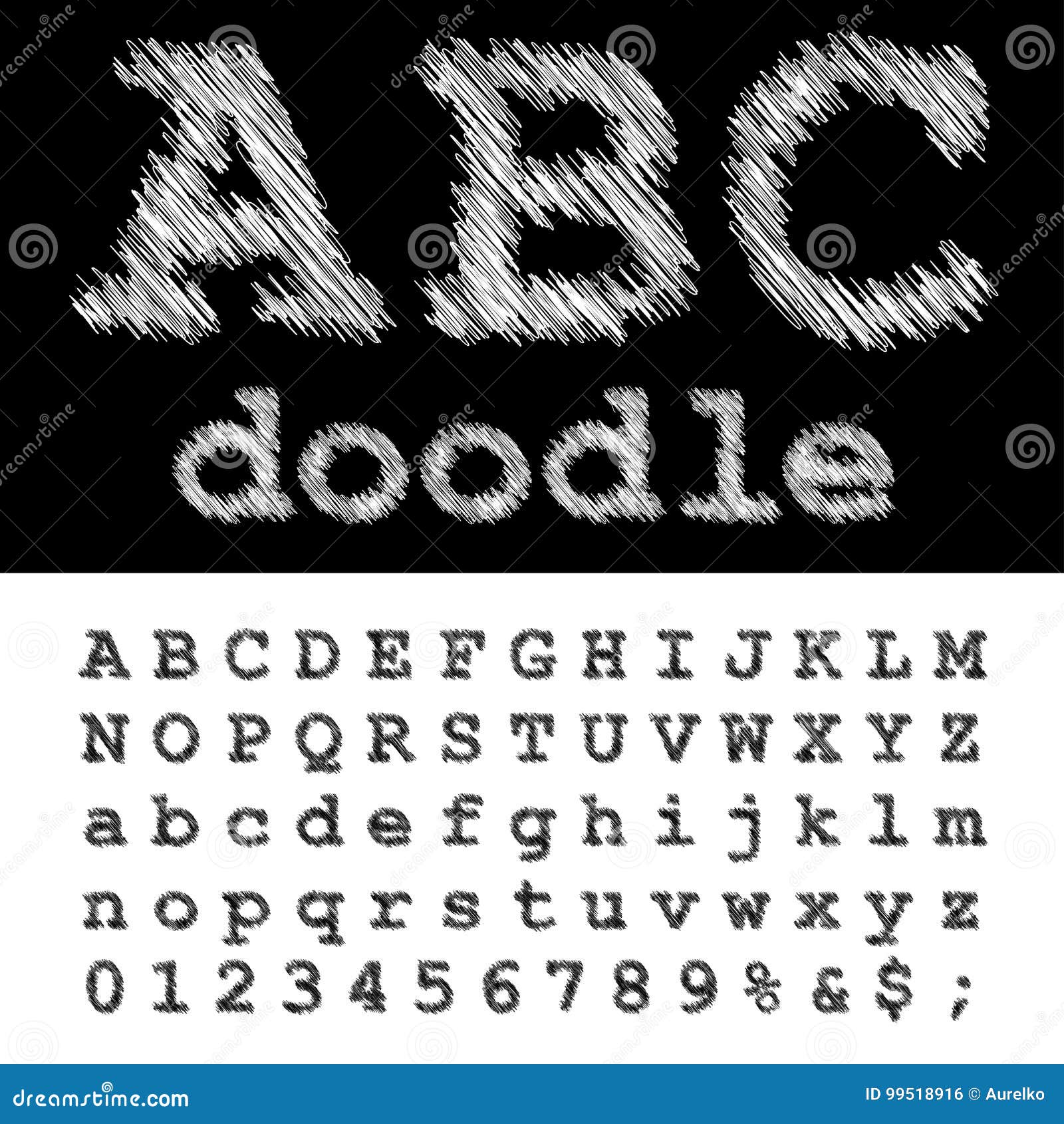 Abc doodle stock vector. Illustration of school, layout - 99518916