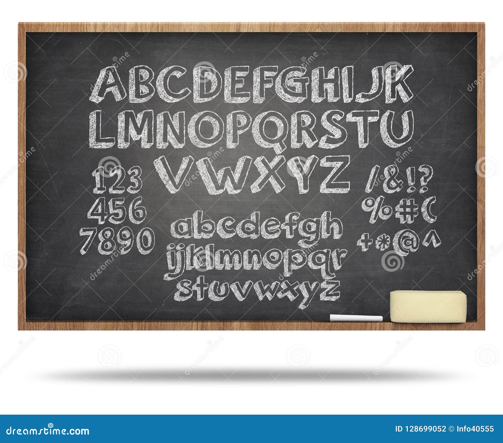 ABC Education Concept on Blackboard Stock Photo - Image of retro ...