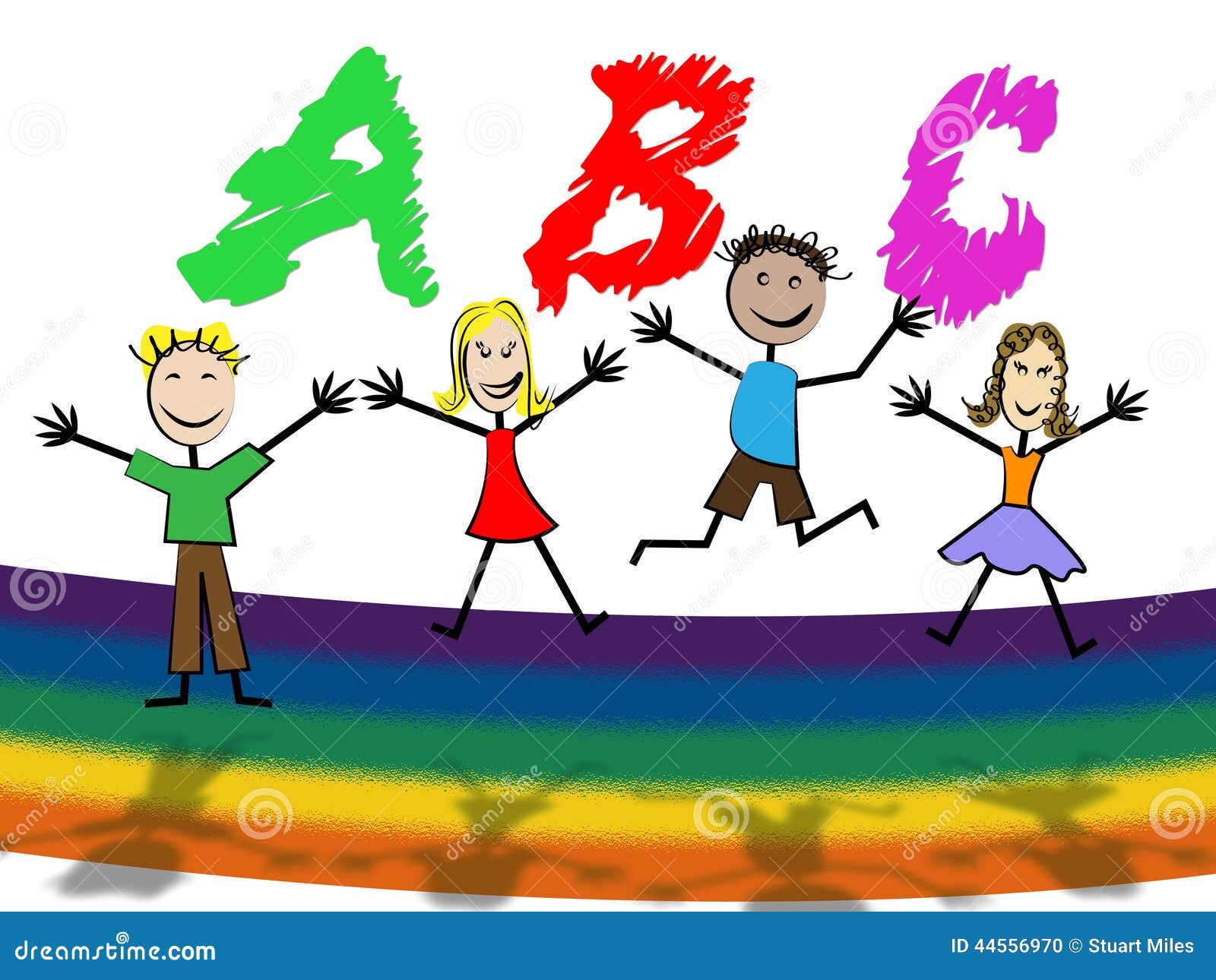 Abc Education Represents Alphabet Letters and College Stock ...
