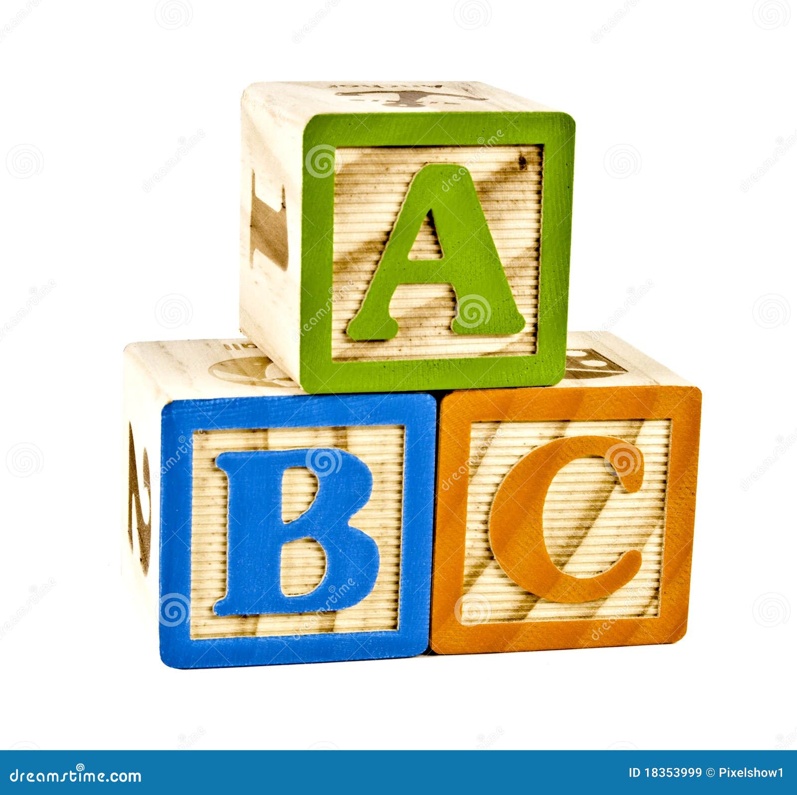 ABC Em Letras De Bloco De Madeira Imagem de Stock - Imagem de velho ...