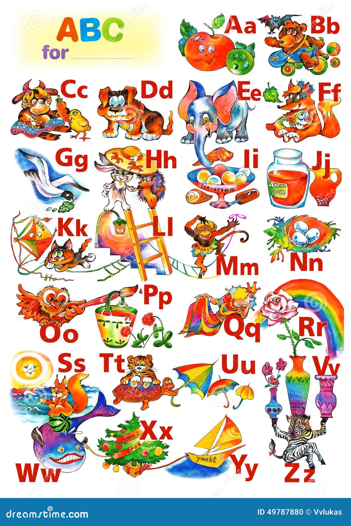 ABC für Kinder stock abbildung. Illustration von lernen - 49787880