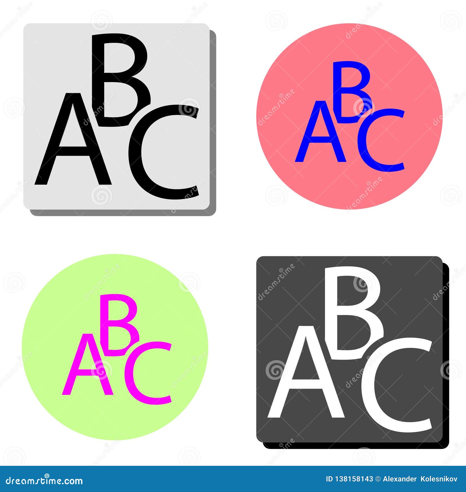 Abc. flat vector icon stock illustration. Illustration of letter ...