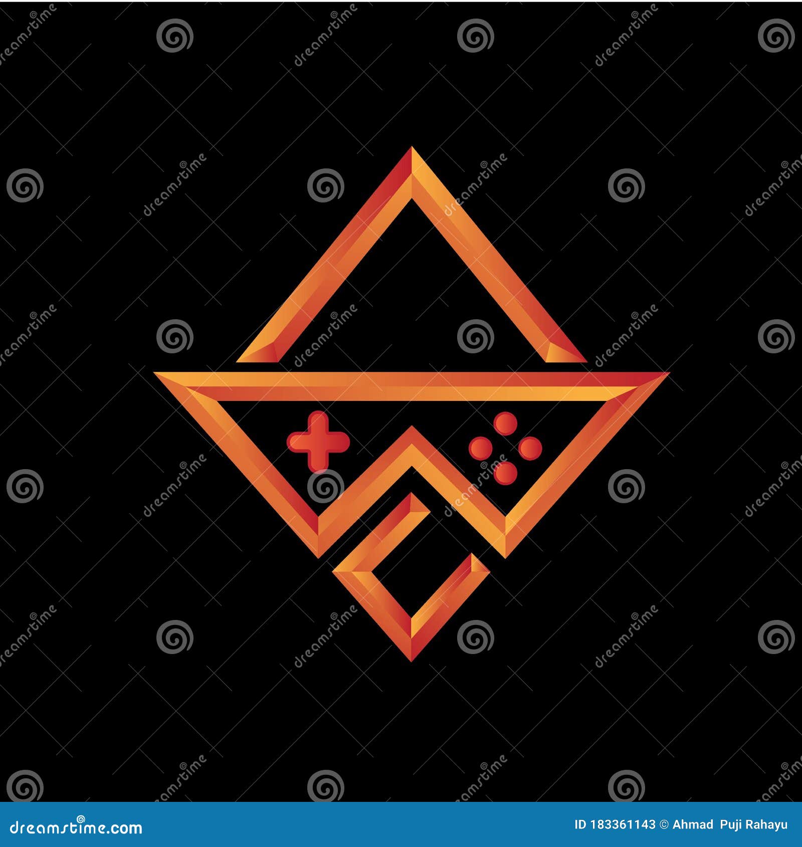 Gamer Logo. Gamer Player With Joystick As Goggle Logo Symbol - V Vector ...