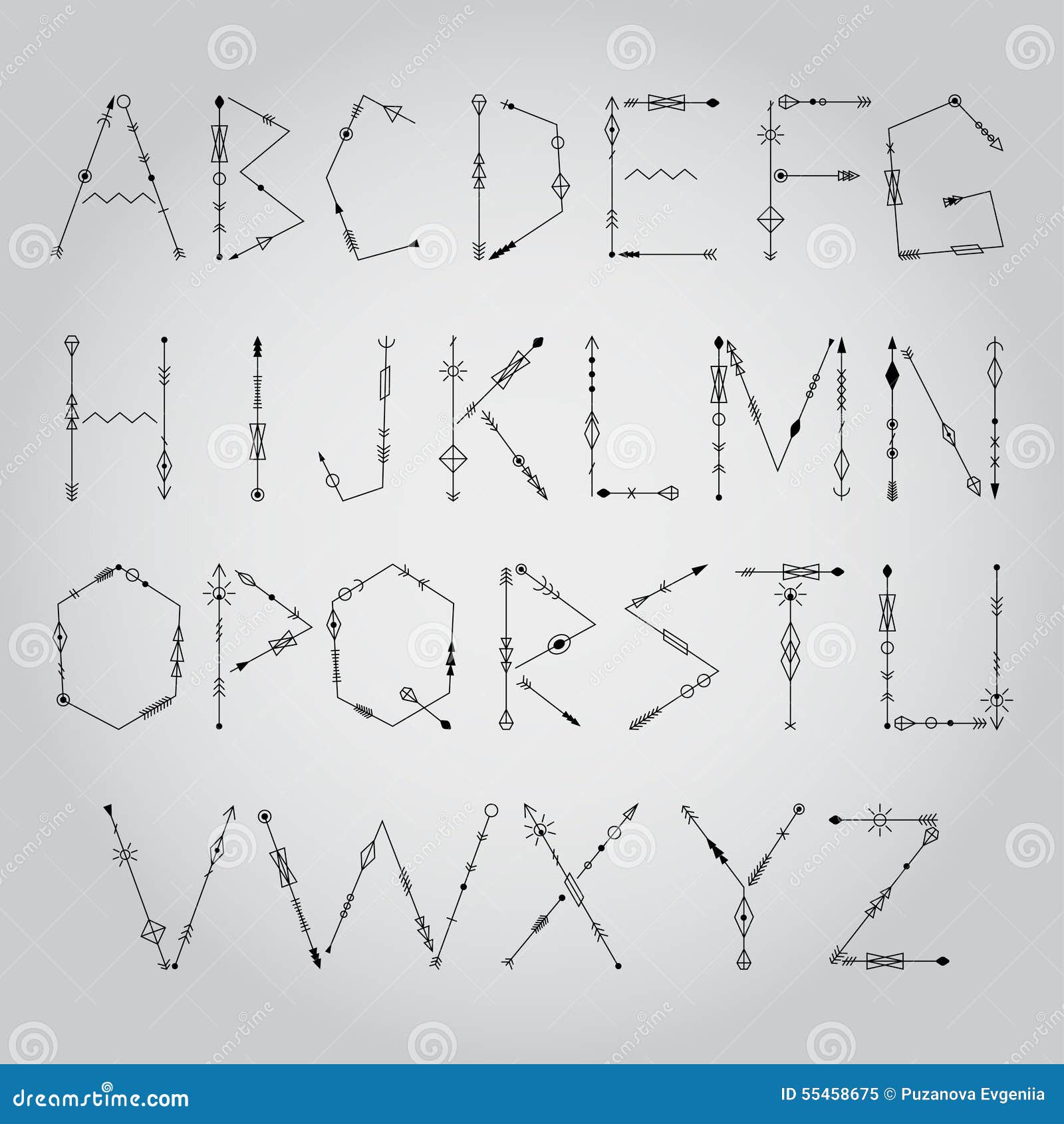 ABC stock vector. Illustration of outline, alphabet, graphic - 55458675