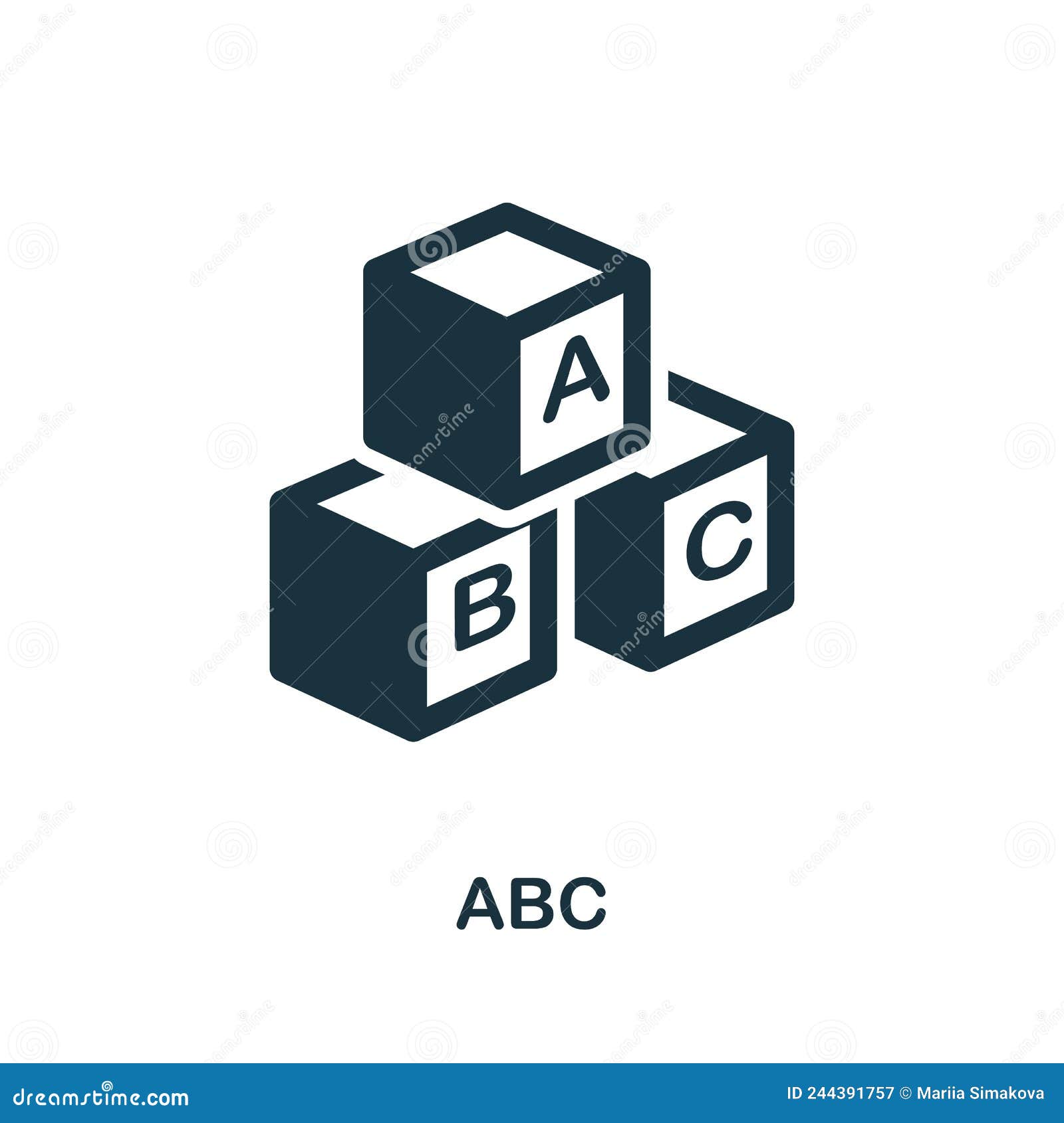 Abc Icon. Monochrome Simple Abc Icon for Templates, Web Design and ...