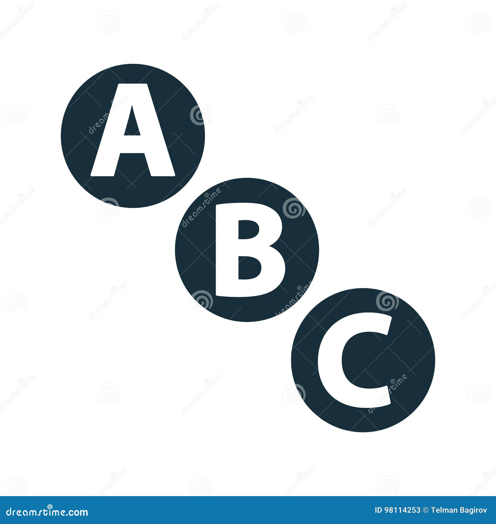 Abc Icon on White Background Stock Illustration - Illustration of spell ...
