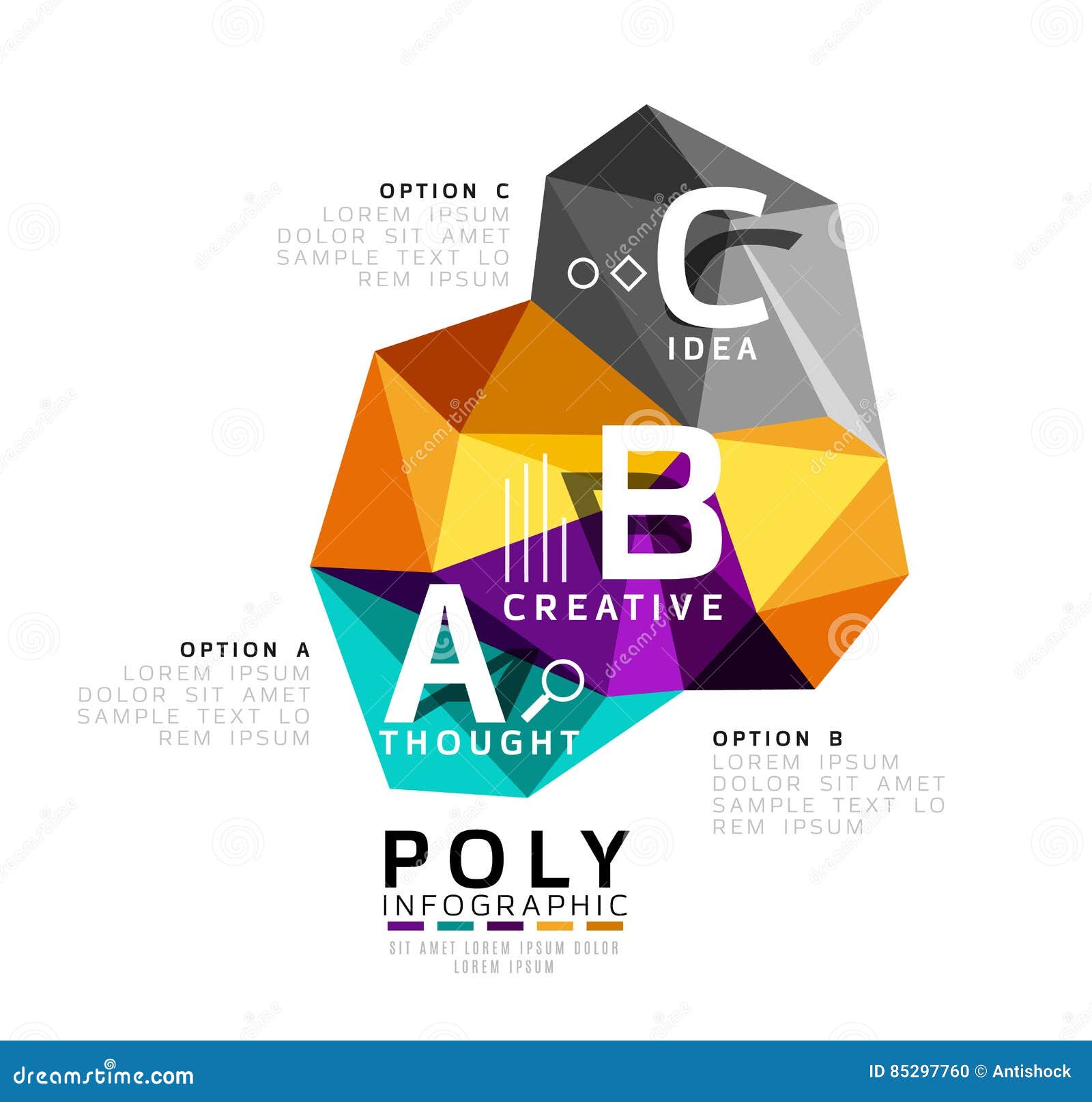 ABC infographics vector stock vector. Illustration of design - 85297760