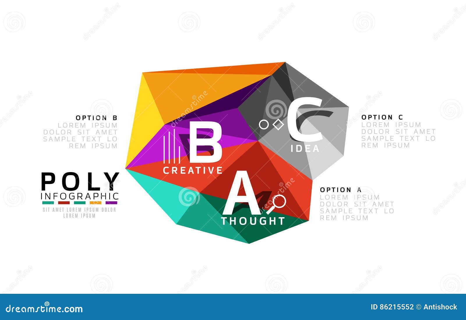 ABC infographics vector stock vector. Illustration of diagram - 86215552
