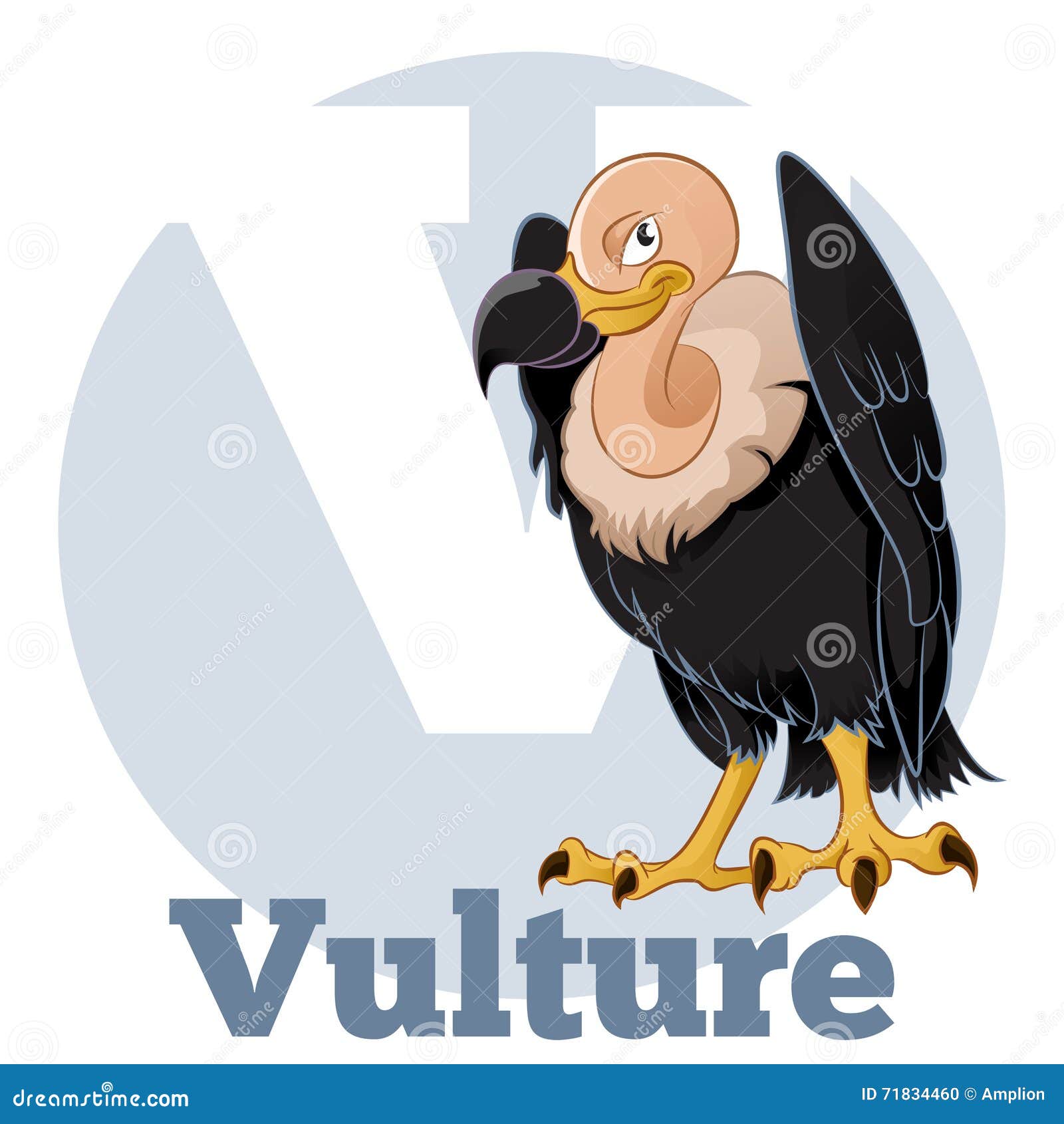 ABC-Karikatur-Geier vektor abbildung. Illustration von lernen - 71834460