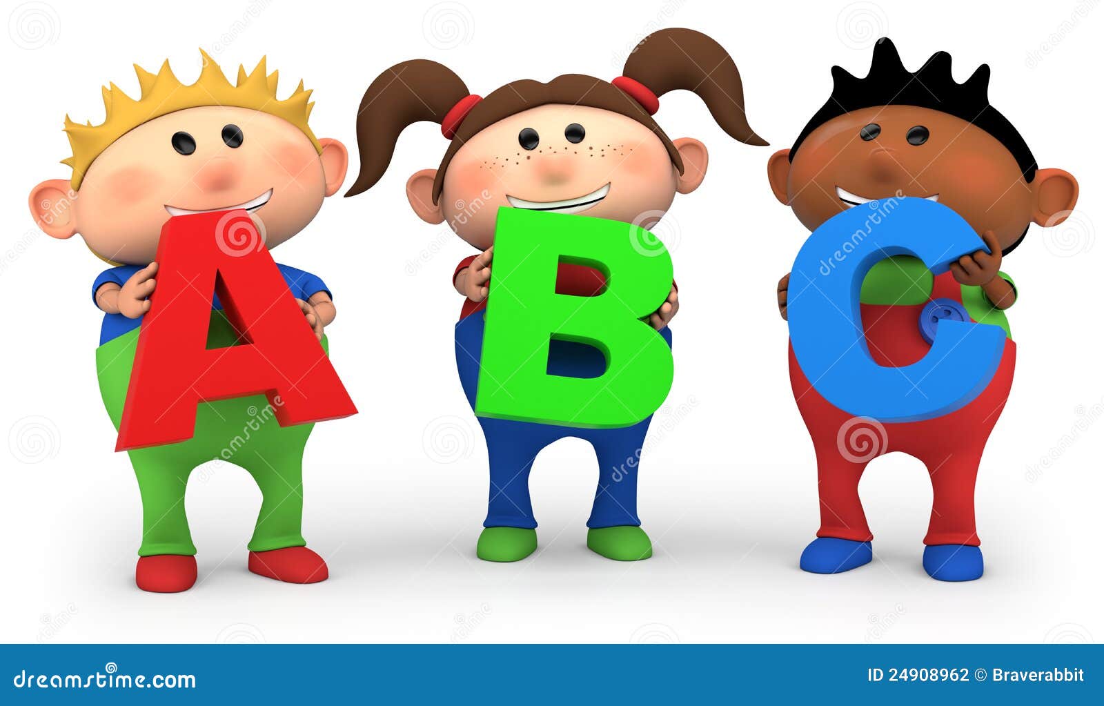 ABC-Kinder stock abbildung. Illustration von drei, alphabet - 24908962