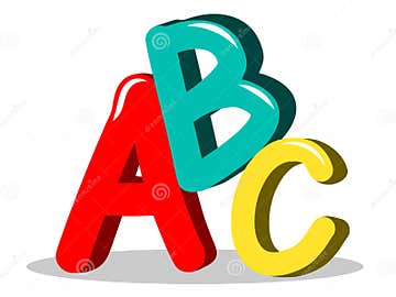 ABC Learning Symbols Isolated Stock Illustration - Illustration of ...