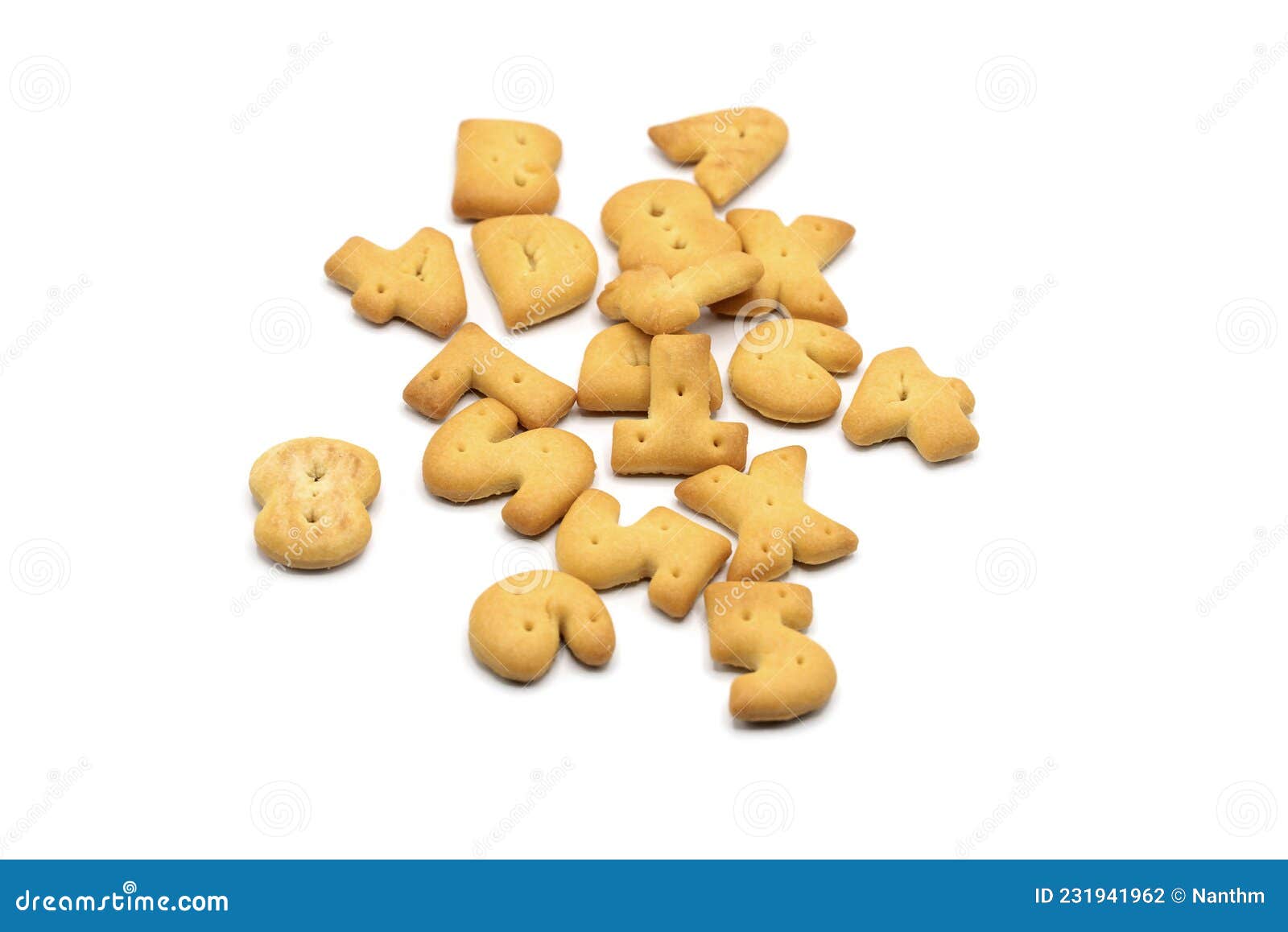 Abc Letter Crackers Isolated on White Stock Photo - Image of biscuit ...