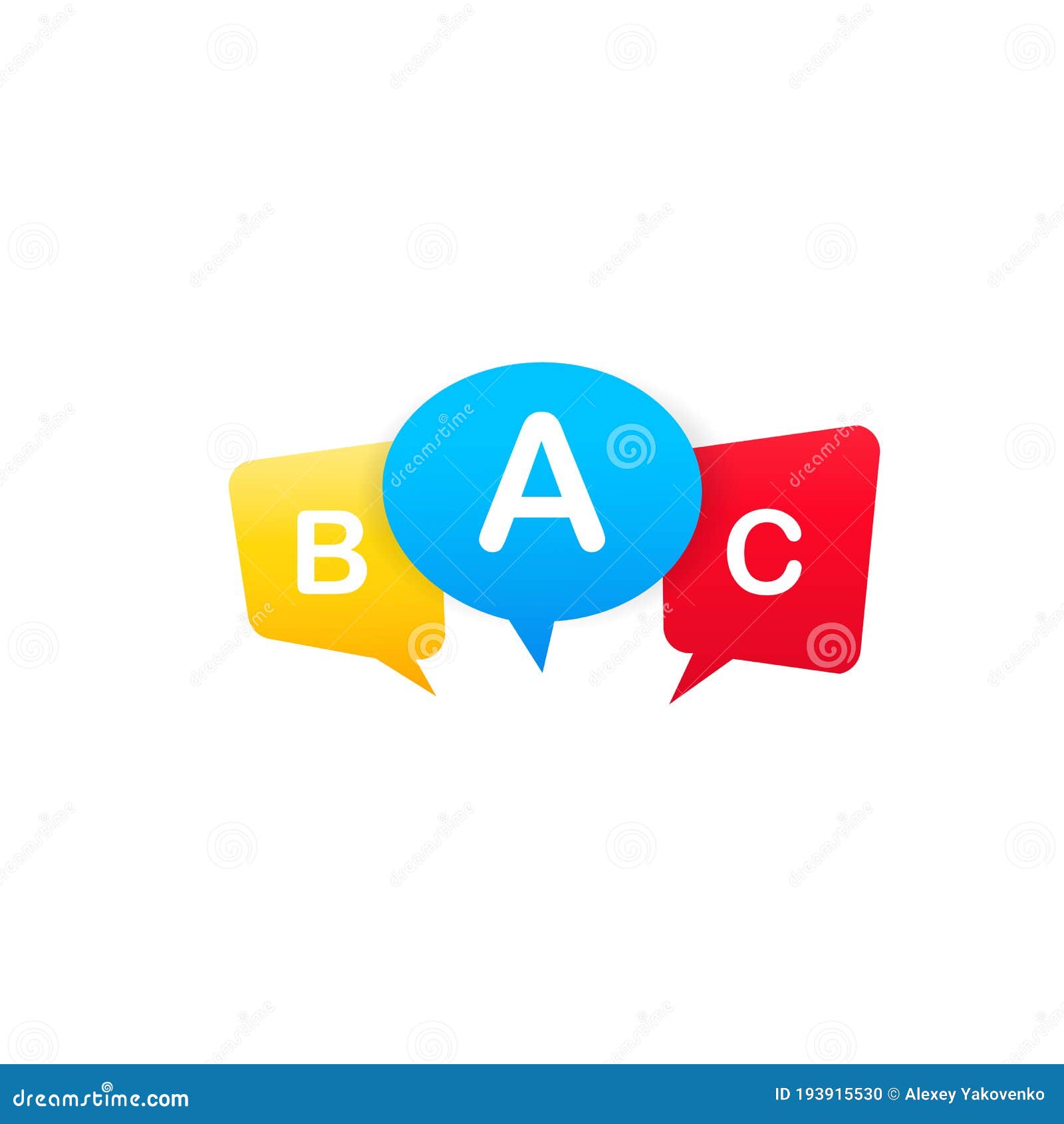 ABC Letter Icon. Preschool Language Learning Concept. Vector on ...