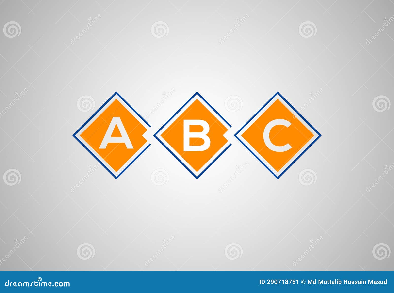 ABC Letter Logo Design, Vector Design Template Stock Illustration ...