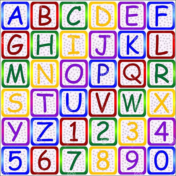 ABC letters-123 numbers stock illustration. Illustration of skills ...