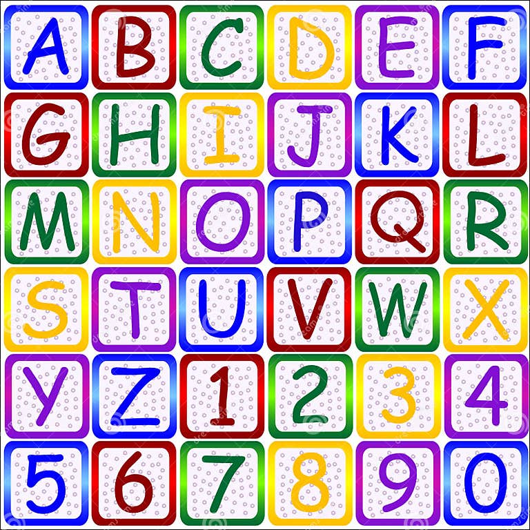 ABC letters-123 numbers stock illustration. Illustration of skills ...