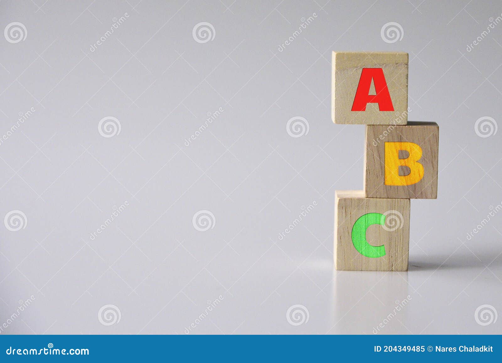 ABC Letters Alphabet on Wooden Cube Blocks Stock Image - Image of ...