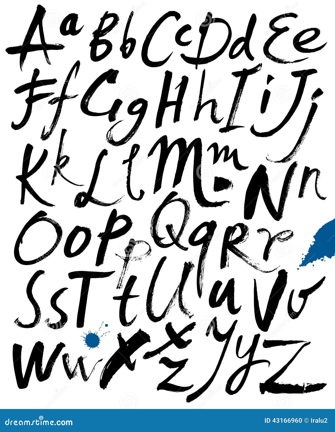 Letters Alphabet Brush Stock Illustrations – 17,001 Letters Alphabet ...