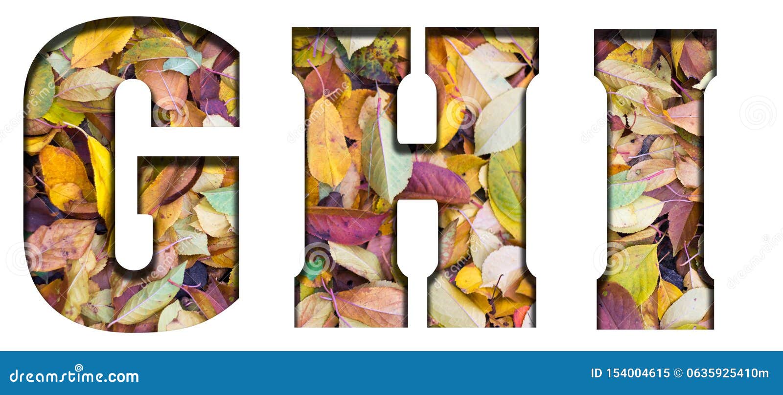 Abc Letters Autumn Leaves, On A White Background. Royalty-Free Stock ...