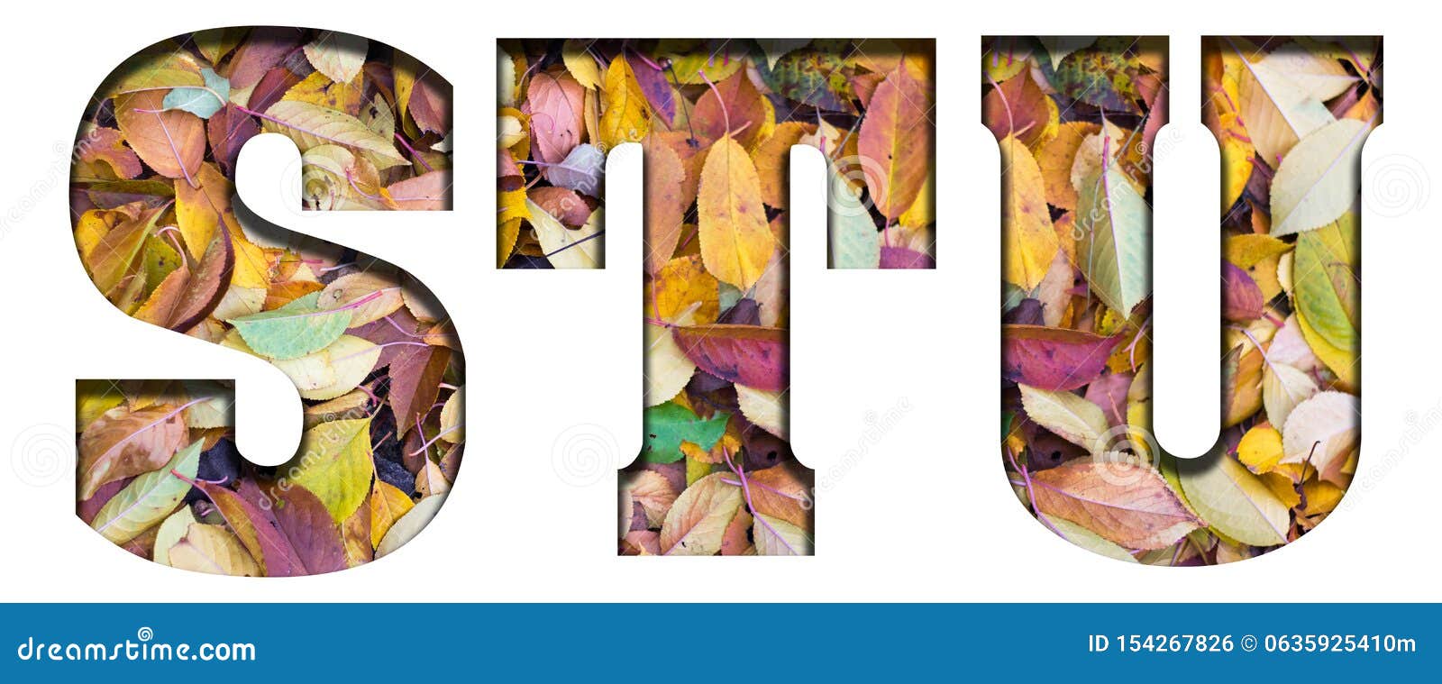 Abc Letters Autumn Leaves, On A White Background. Royalty-Free Stock ...