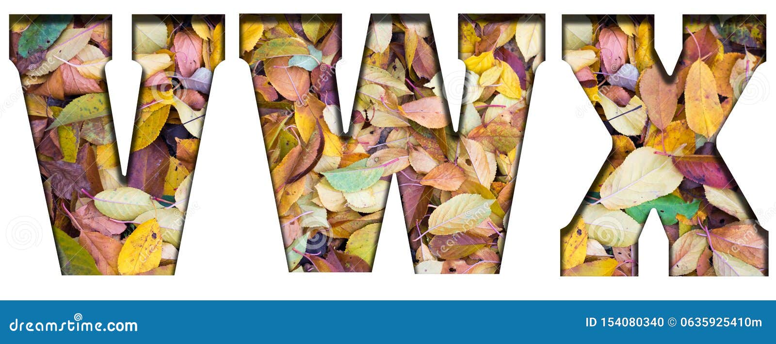 Abc Letters Autumn Leaves, On A White Background. Royalty-Free Stock ...