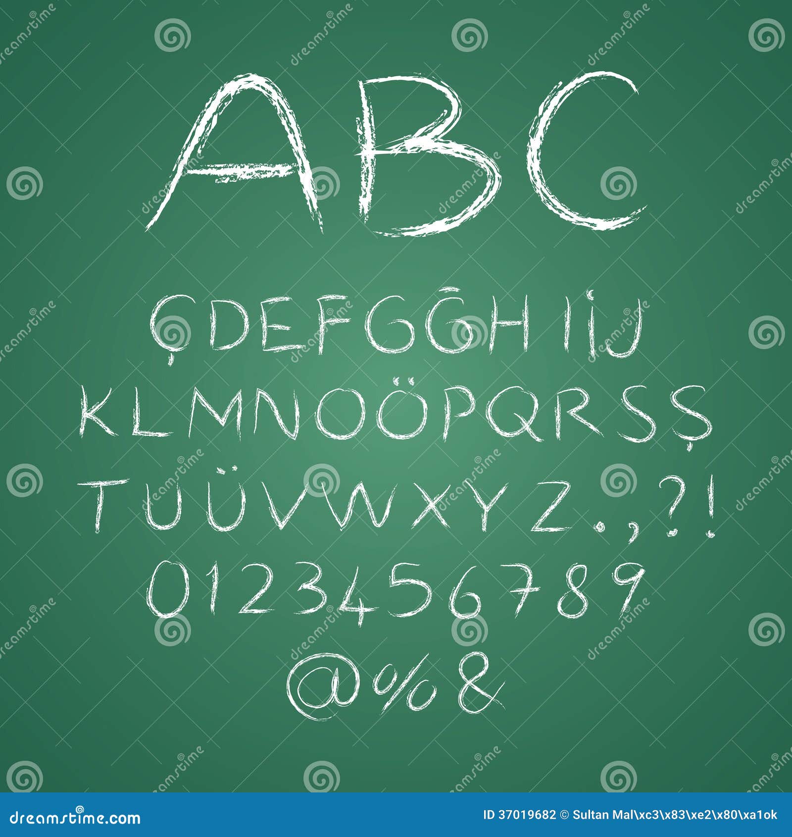 ABC Letters on a Blackboard Stock Vector - Illustration of concepts ...