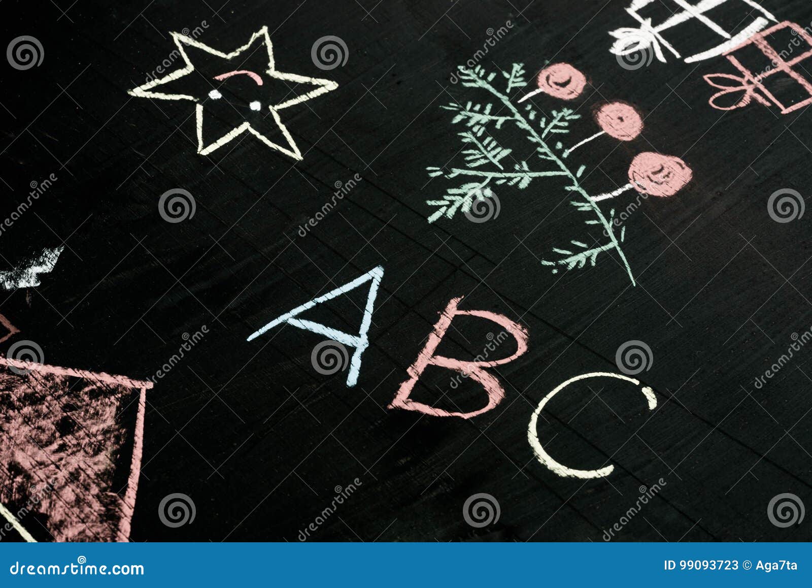 ABC Letters Chalk Old Blackboard Royalty-Free Stock Image ...