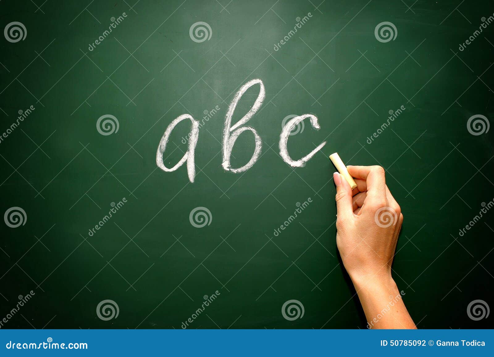 Abc Letters and Chalk with Woman Hand Stock Photo - Image of alphabet ...